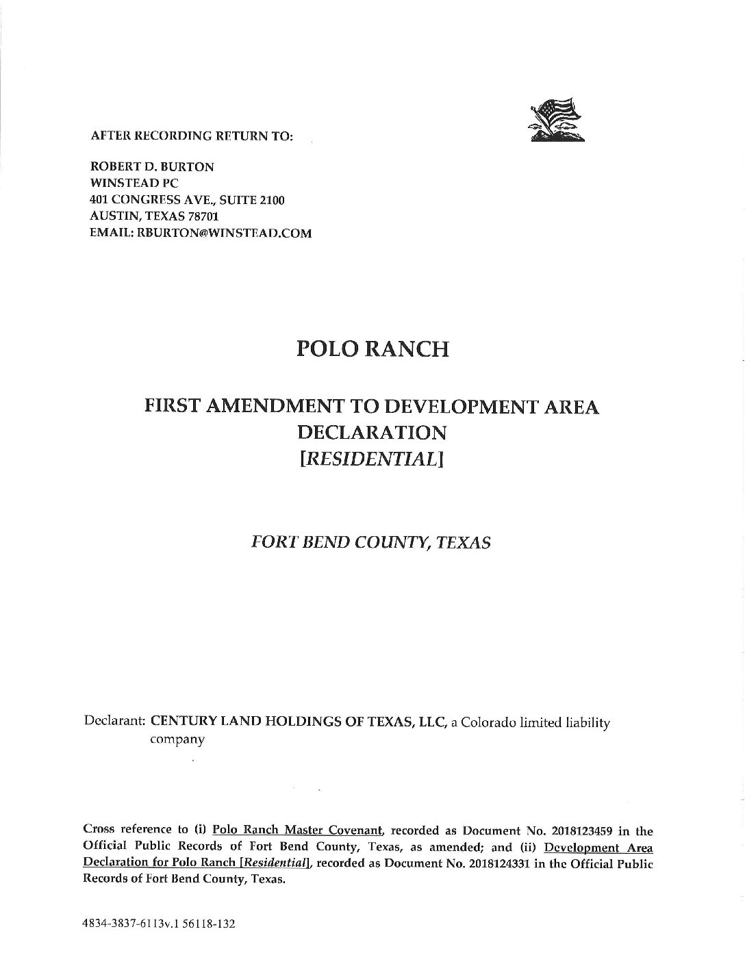 First Amendment to Development Area Declaration | Community Solutions